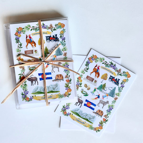 Colorado Icons Art Card + Envelope 10 Pack - Dishique