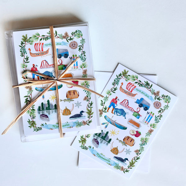 Minnesota Icons Art Card + Envelope 10 Pack - Dishique