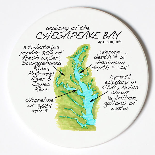 Individual Coasters - Landmarks - Chesapeake Bay - Dishique