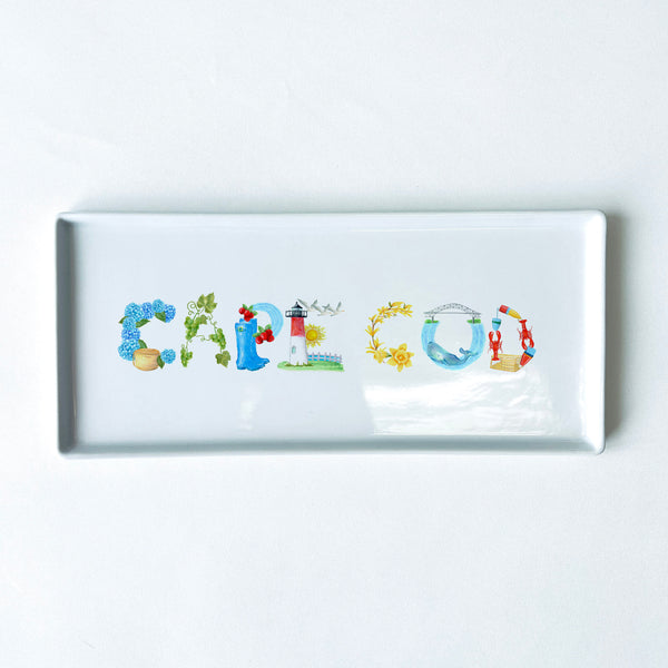 Cape Cod Icons Typography Tray 10.5" Long - Dishique