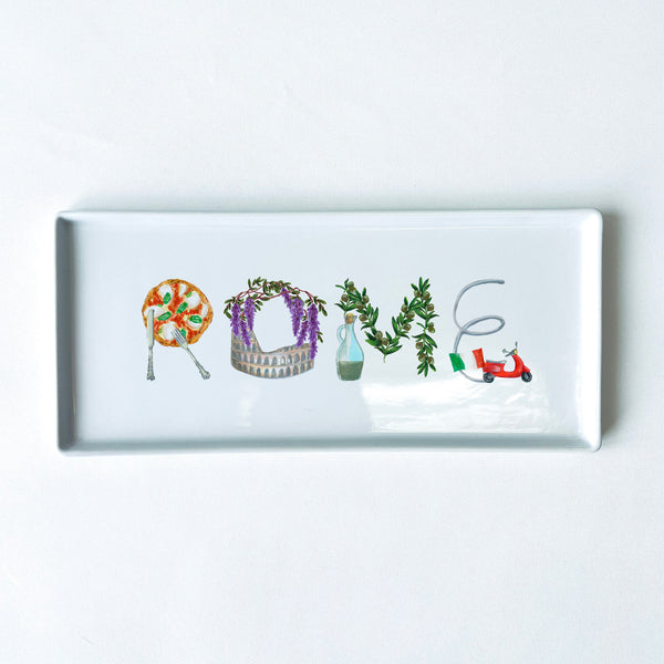 Rome Icons Typography Tray 10.5" Long - Dishique
