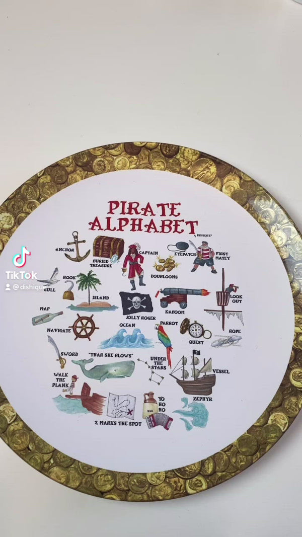 Pirate Alphabet Unbreakable DecoWare Plate - Dishique