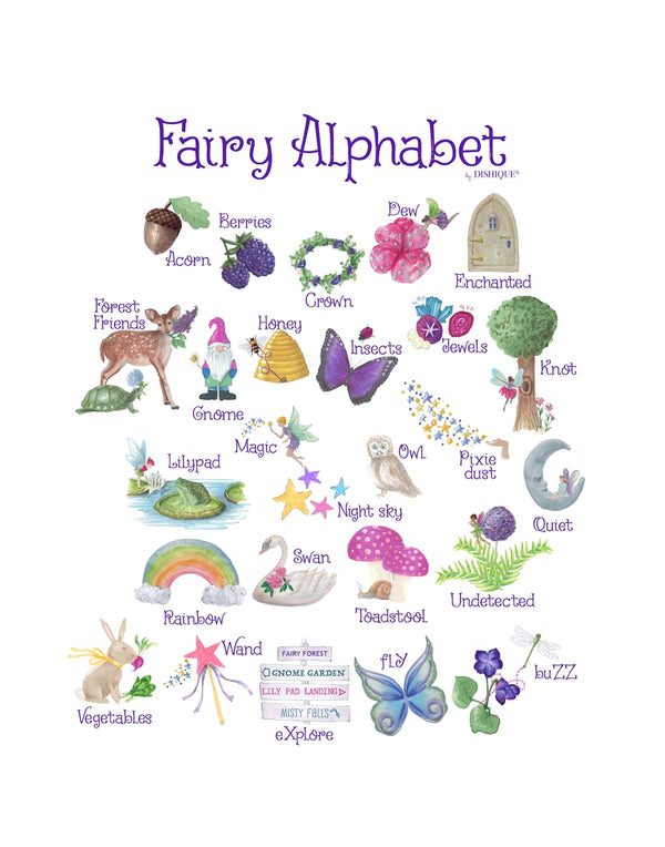 Fairy Alphabet Wall Art - Dishique