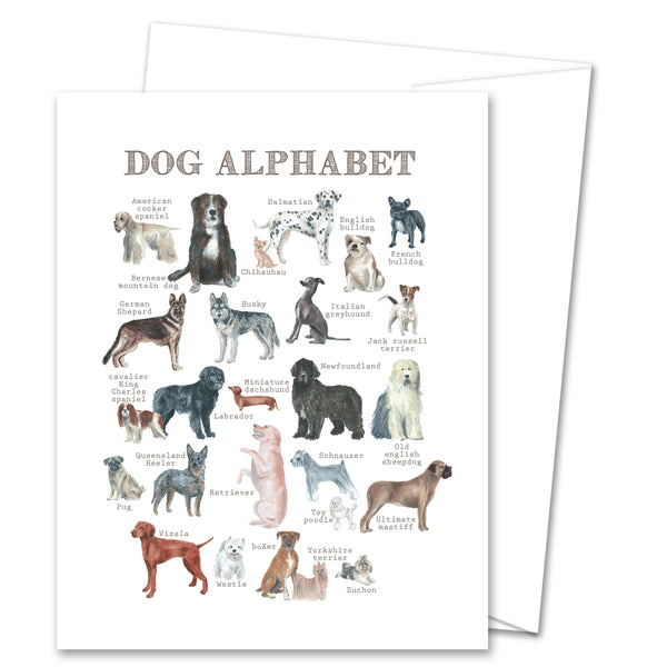 Dog Alphabet Greeting Card - Dishique
