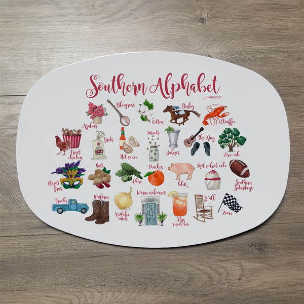 Southern Alphabet DecoWare Platter - Dishique